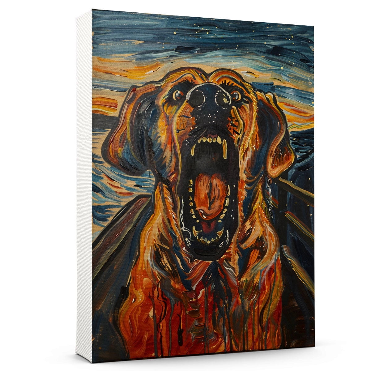 Tibetan Mastiff Scream Funny Dog Poster Unframe, Tibetan Mastiff Dog ...