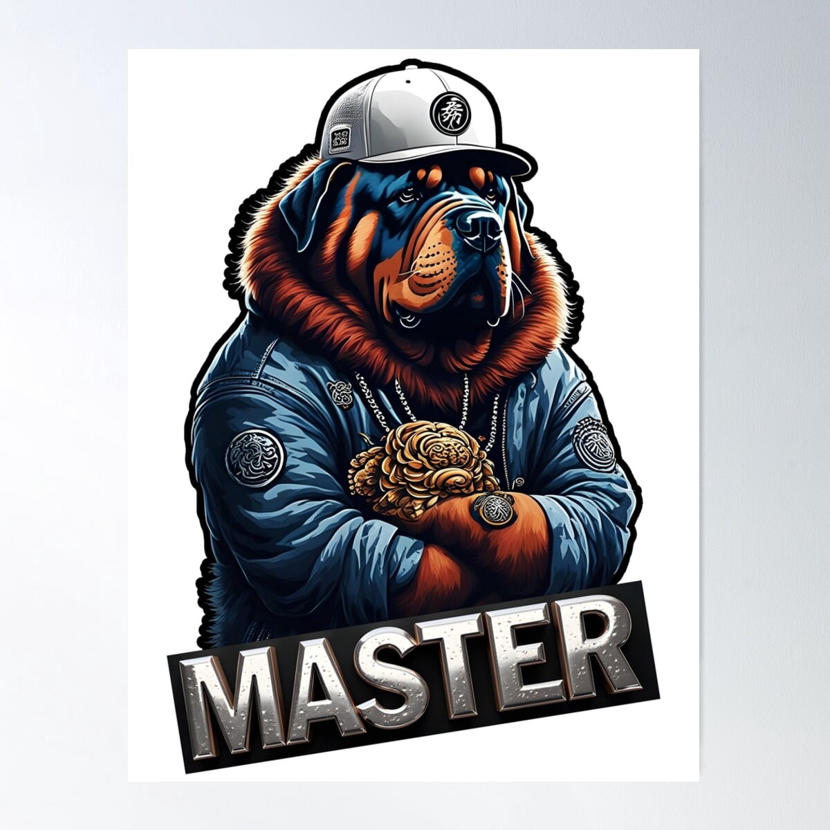 Tibetan Mastiff The Master Poster Wall Art, Modern Wall Decor For ...