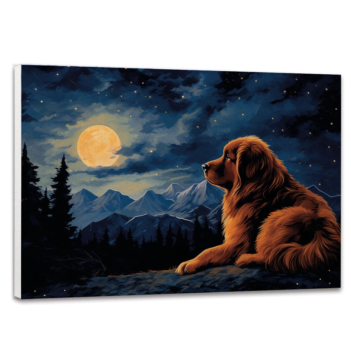 Tibetan Mastiff Watercolor Poster Canvas Wall Art for Home/Office ...