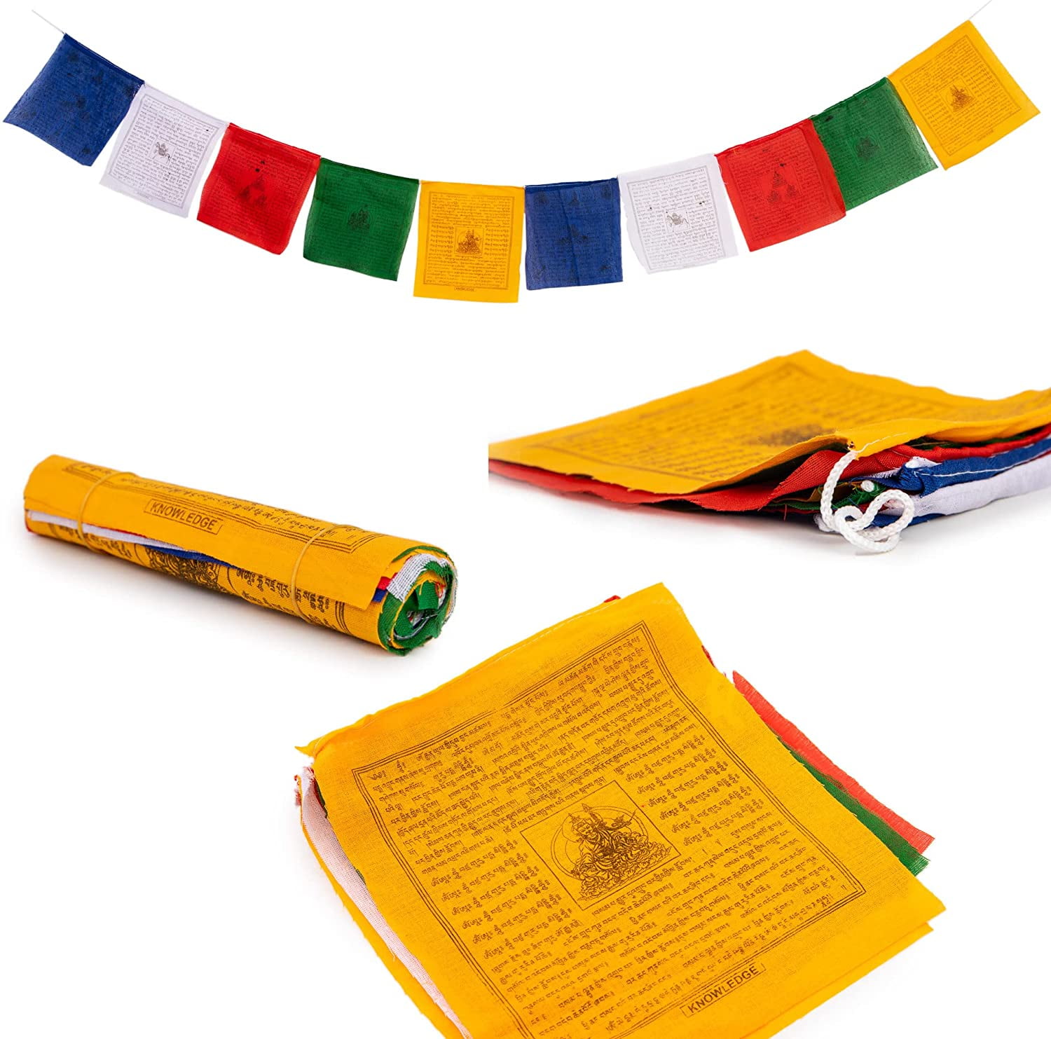 Tibetan Prayer Flags - Handmade in Nepal Windhorse Mixed Deity Flag ...