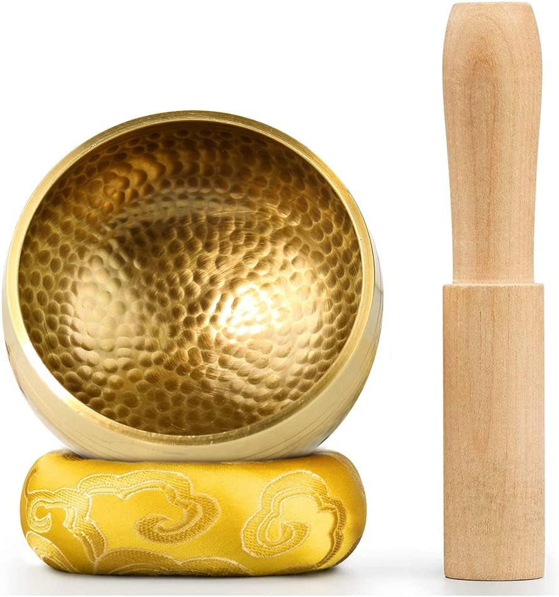 Tibetan Singing Bowl Set - Meditation Sound Bowl with Wooden Striker ...