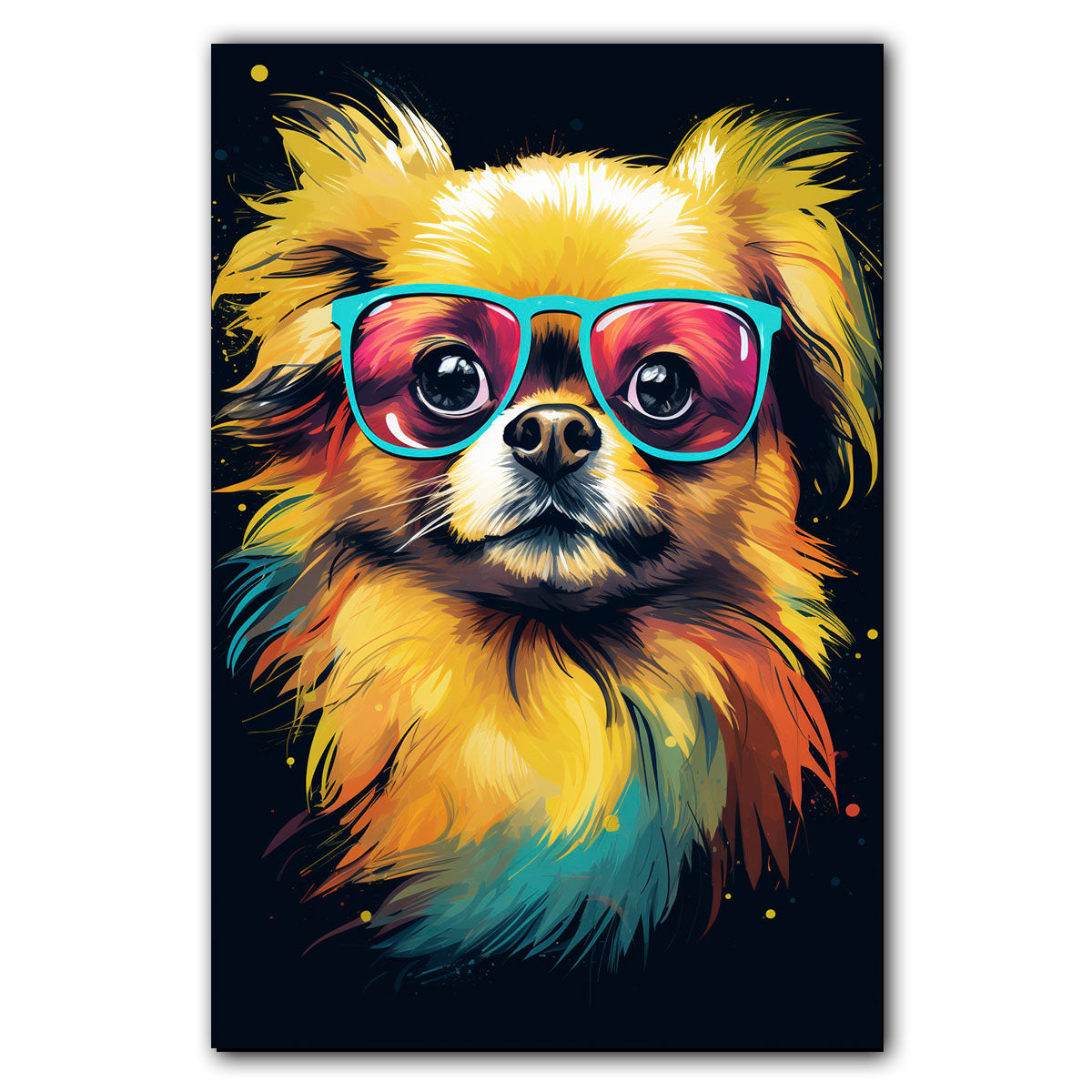 Tibetan Spaniel Canvas,Dog Wall Art,Colorful Pets Canvas Wall Art For ...