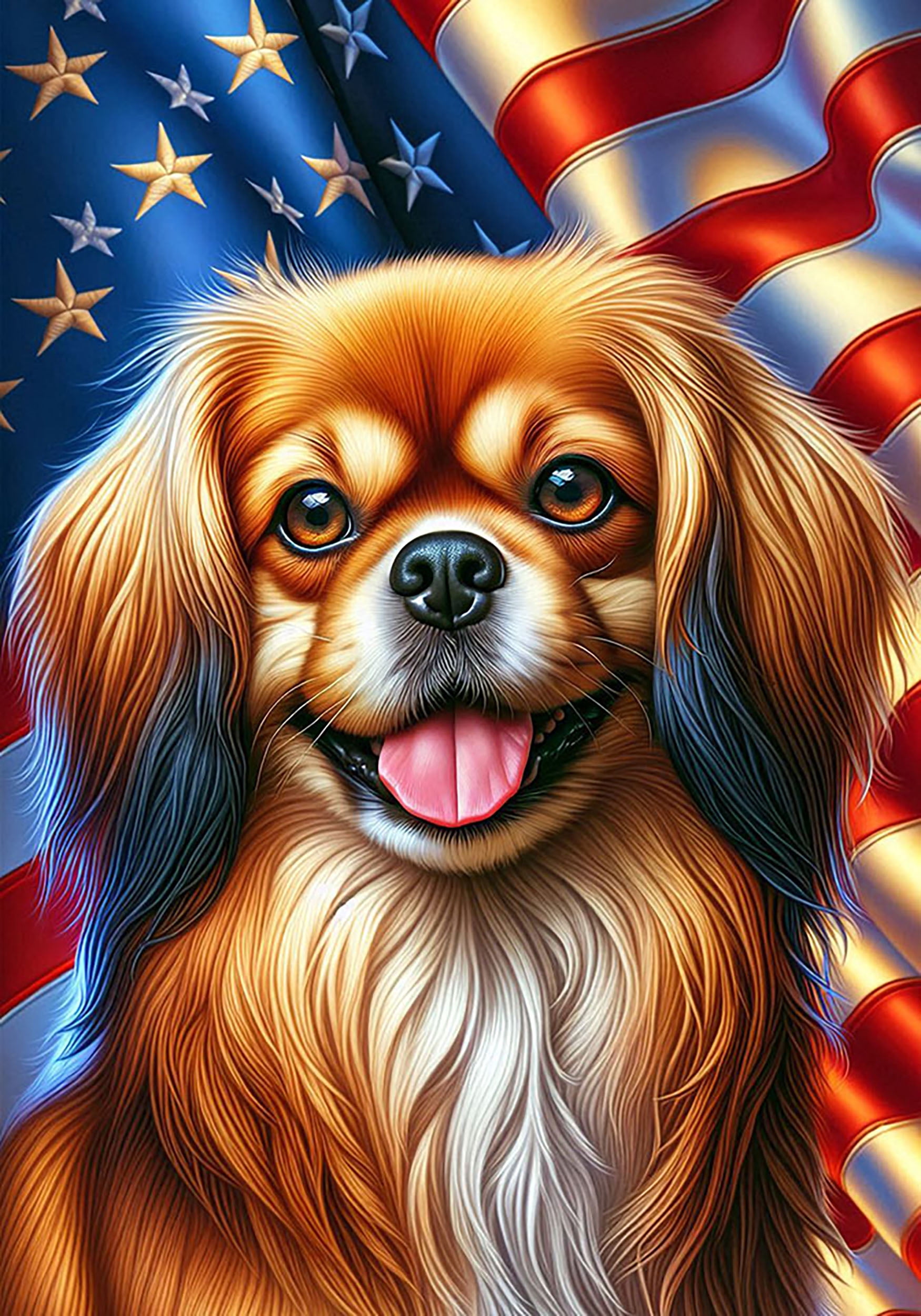 Tibetan Spaniel Fawn - Best of Breed DCR Patriotic III Outdoor Garden ...