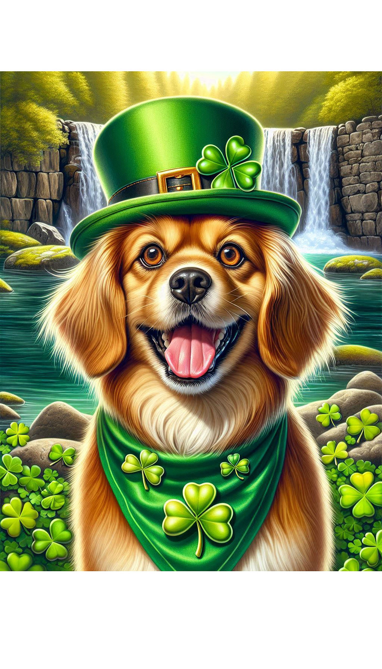 Tibetan Spaniel Fawn - Best of Breed DCR Saint Patricks Day Garden Flag ...