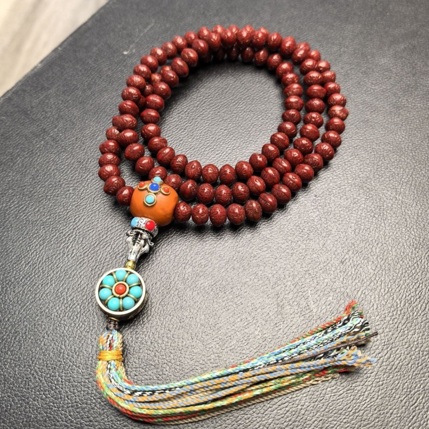 Tibetan Style Bodhi Mala with 108 Prayer Beads Bracelet or Necklace ...