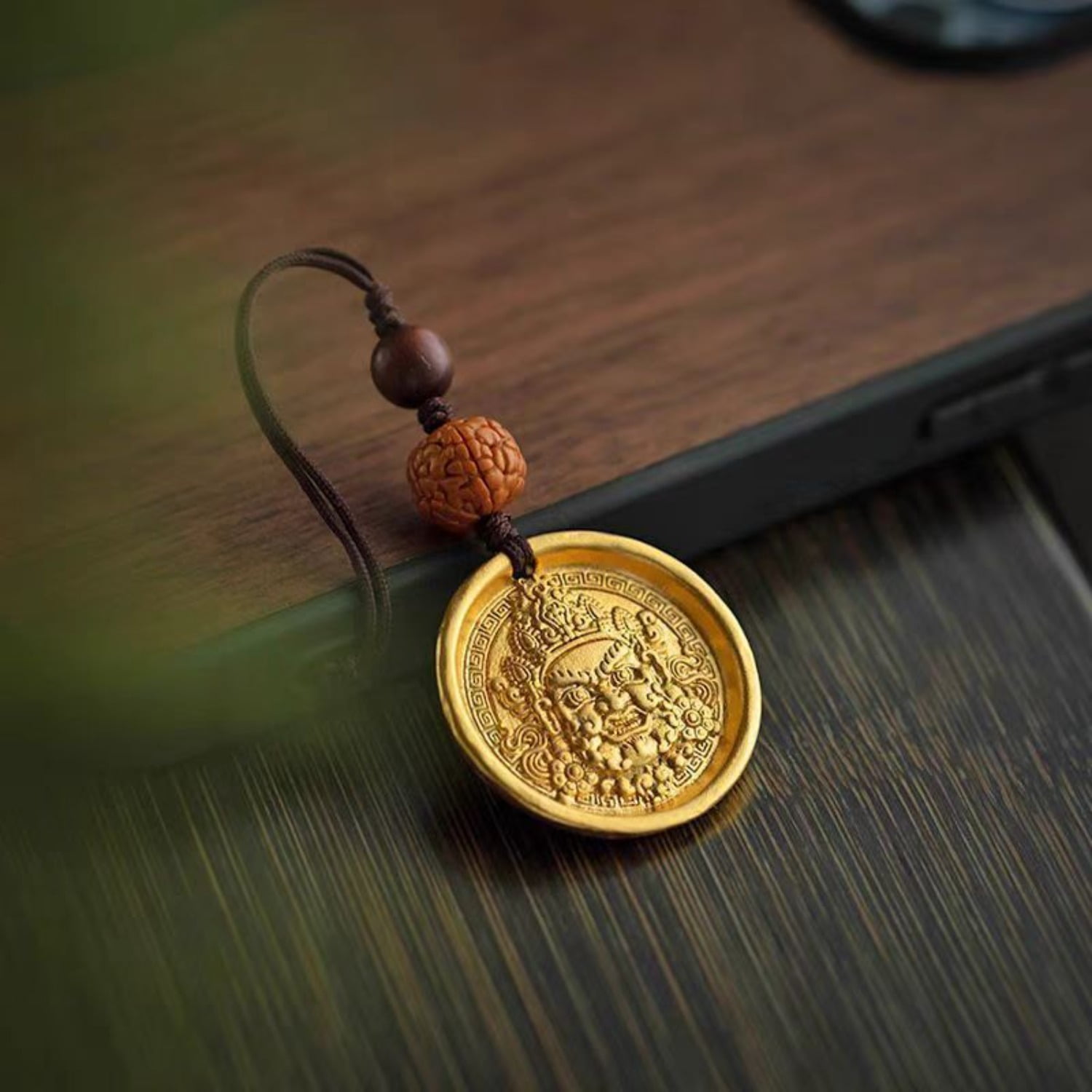 Tibetan Style Fortune Phone Chain Lanyard Pendant Yellow Rope Charm for ...