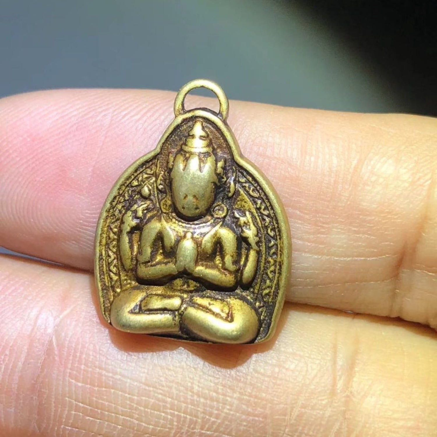 Tibetan Style Four Arm Guanyin Pendant Retro Lima Copper Amulet ...