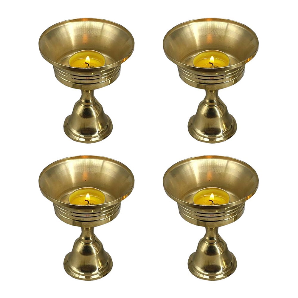 Tibetan Tealight Vanaspati Ghee Butter Lamp Candle Set - Walmart.com