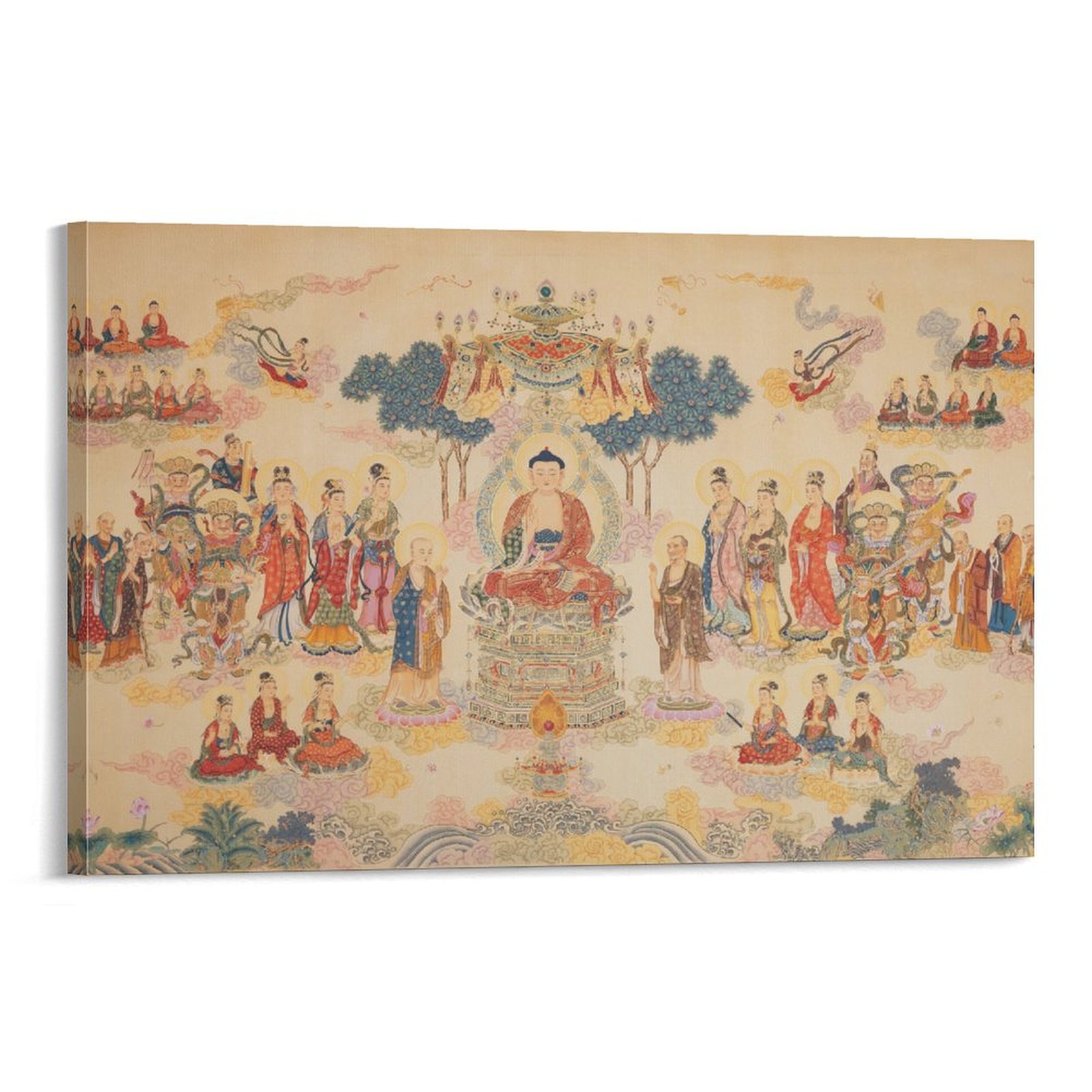 Tibetan Thangka Figure of Buddha Poster Posters Art Print Wall Photo ...