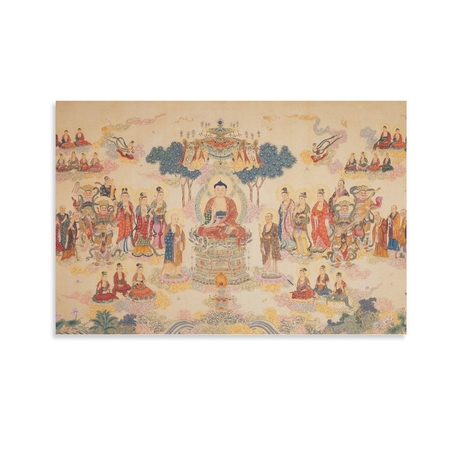 Tibetan Thangka Figure of Buddha Poster Room Aesthetic Poster Print Art ...