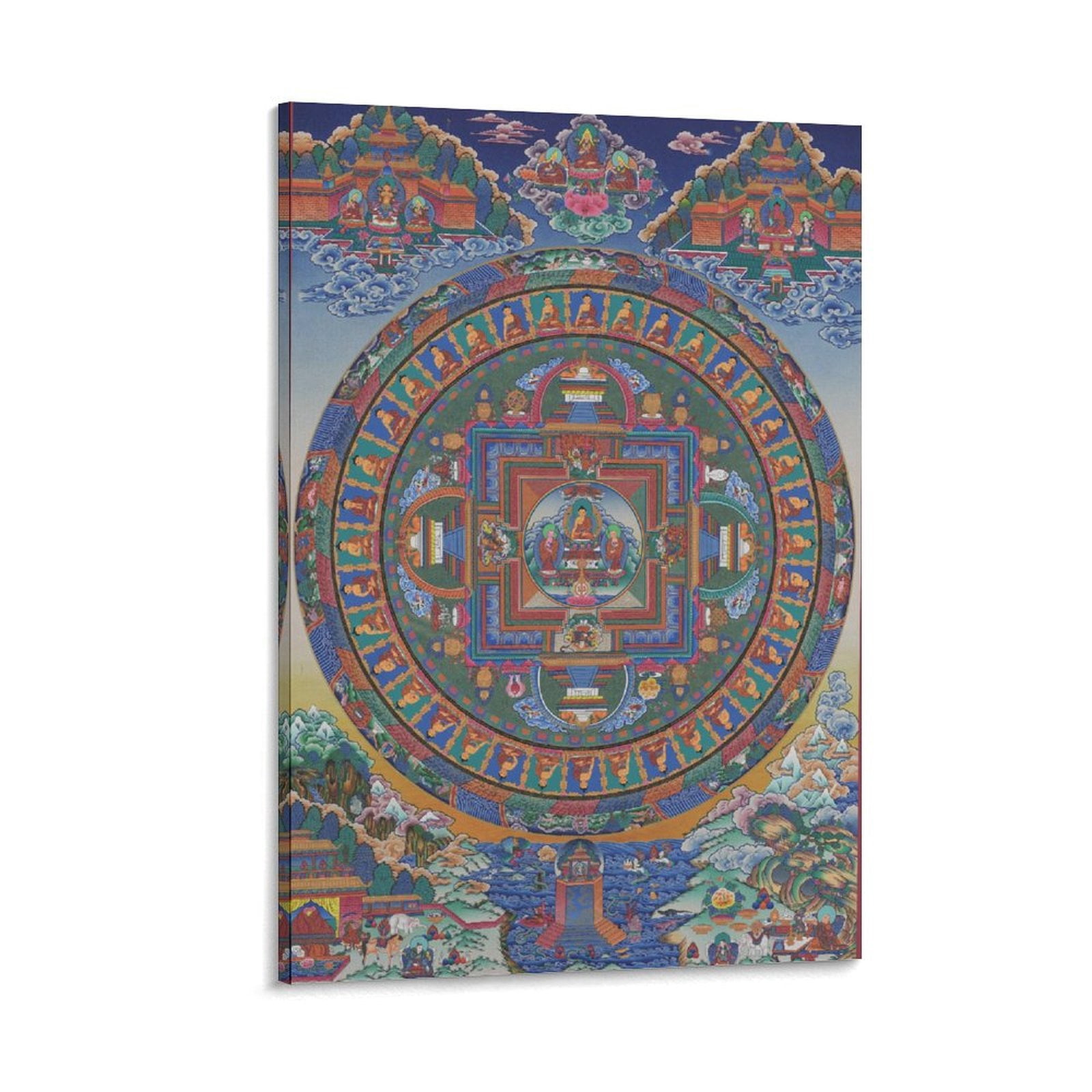 Tibetan Thangka Poster Paintings Canvas Wall Art Poster Decorative ...