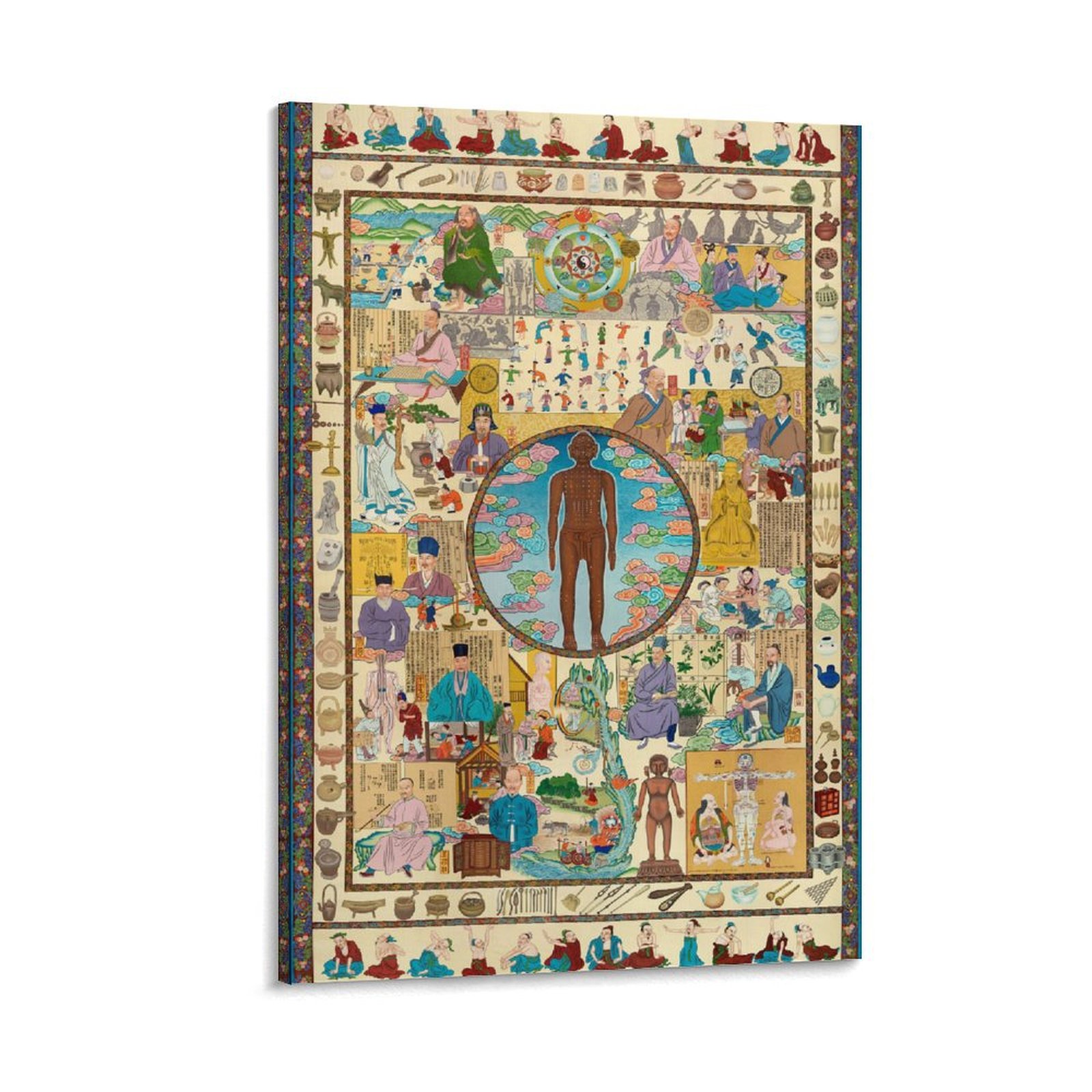Tibetan Thangka Poster Western Medicine Print Photo Art Painting Canvas ...