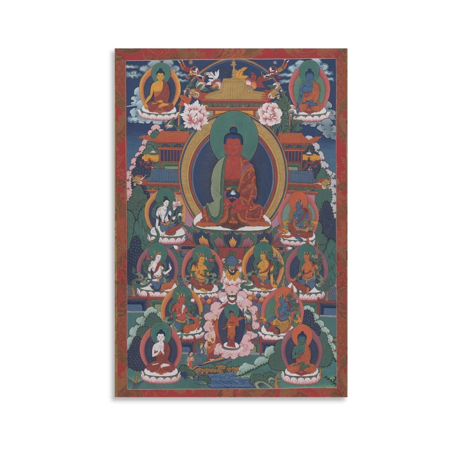 Tibetan Thangka Posters - Buddha Shakyamuni Print Photo Art Painting ...