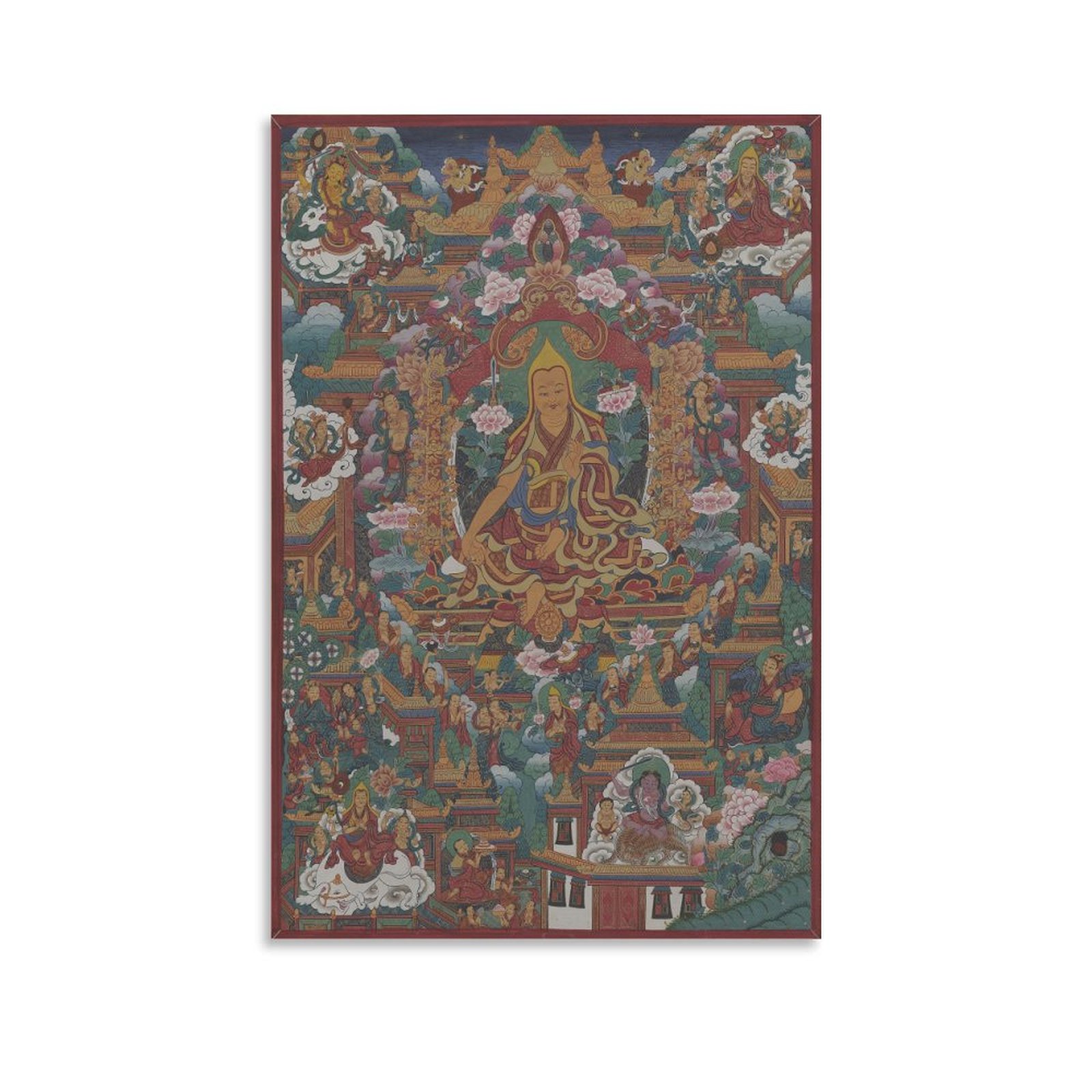 Tibetan Thangka Tsongkhapa Poster Painting Art Picture Print Canvas ...