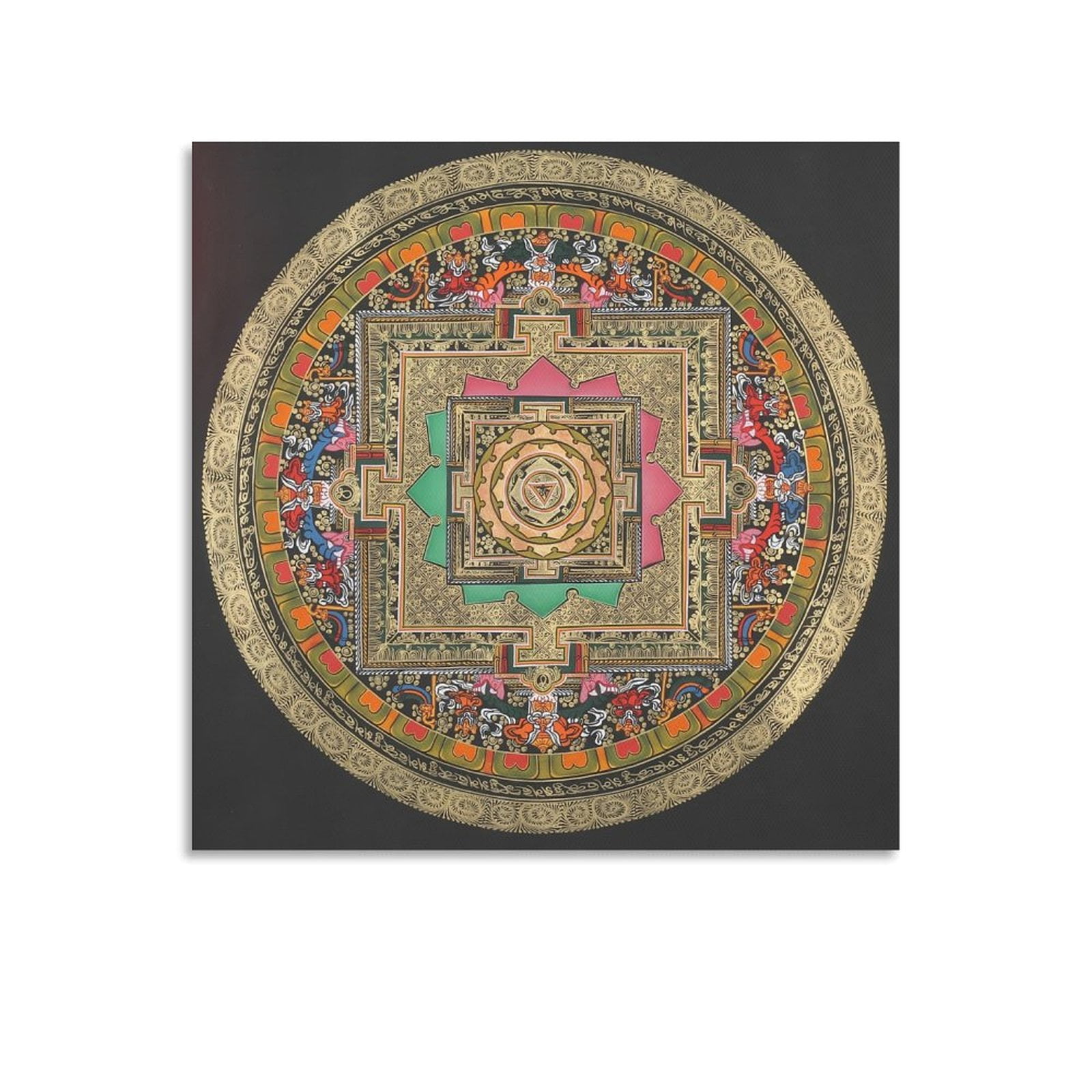 Tibetan Triangle Mandala Thangka Poster Poster Cool Artworks Painting ...