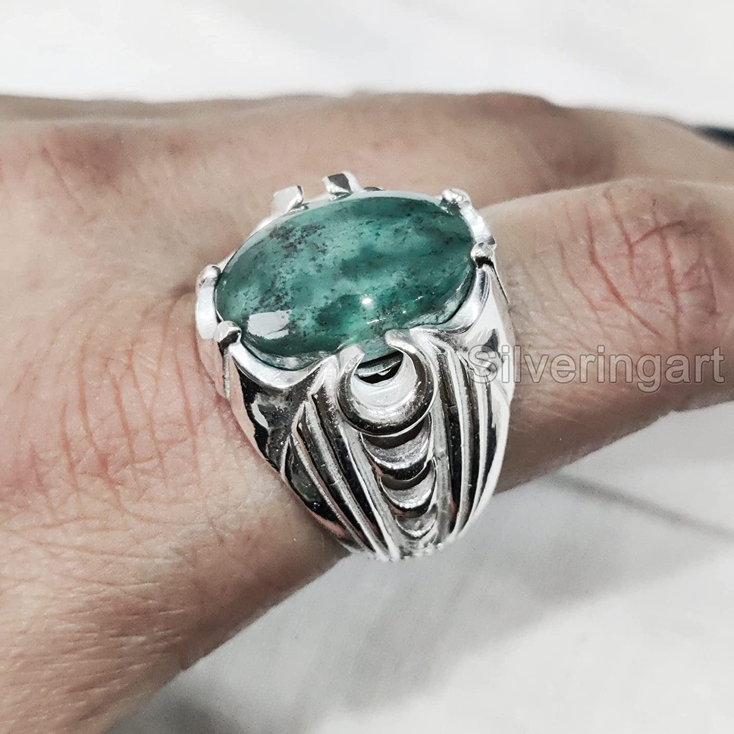 Tibetan Turquoise Ring, Silver Jewelry, 925 Silver Ring, Father's Day ...