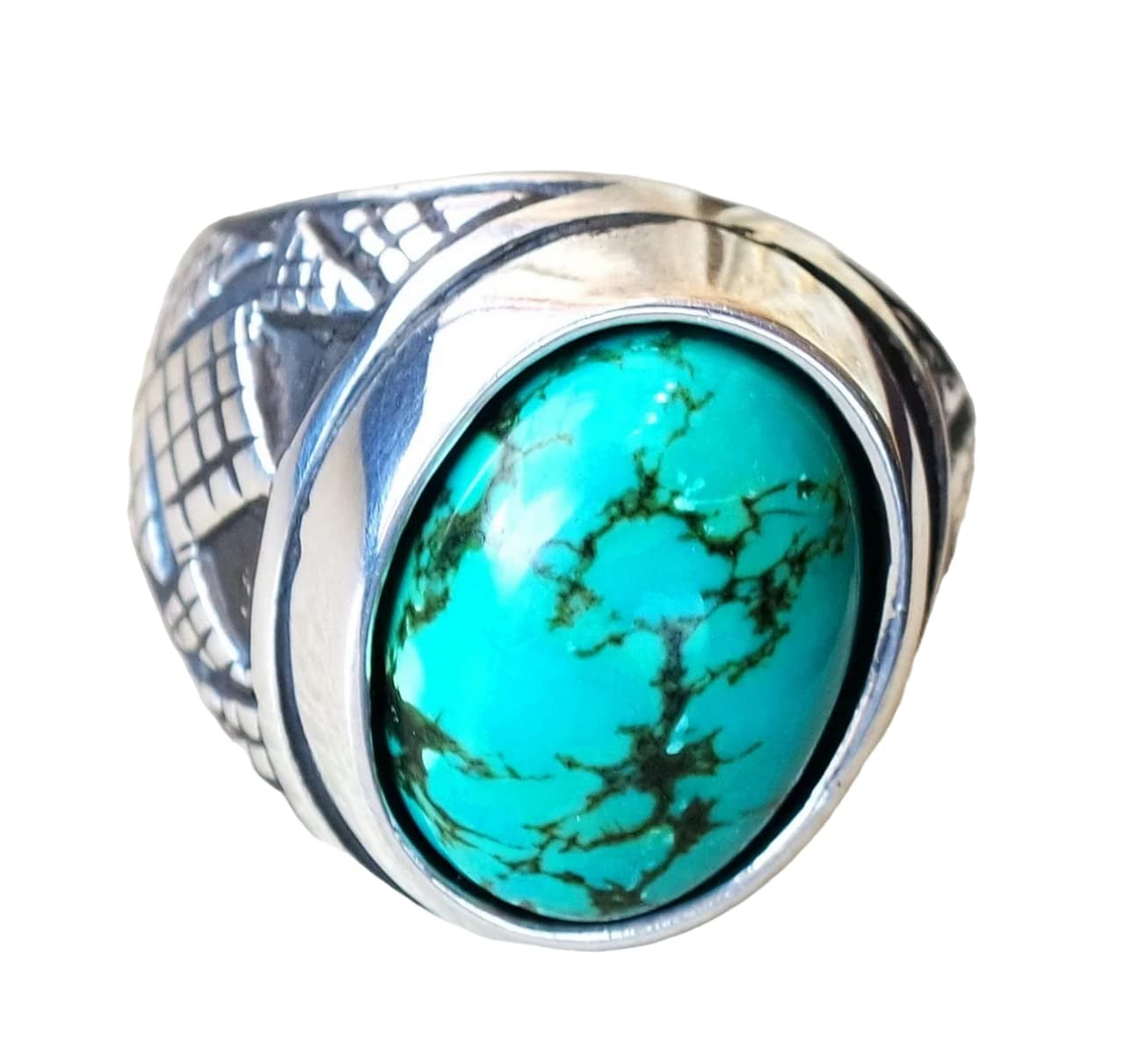 Tibetan Turquoise Ring, Silver Jewelry, 925 Silver Ring, Father's Day ...