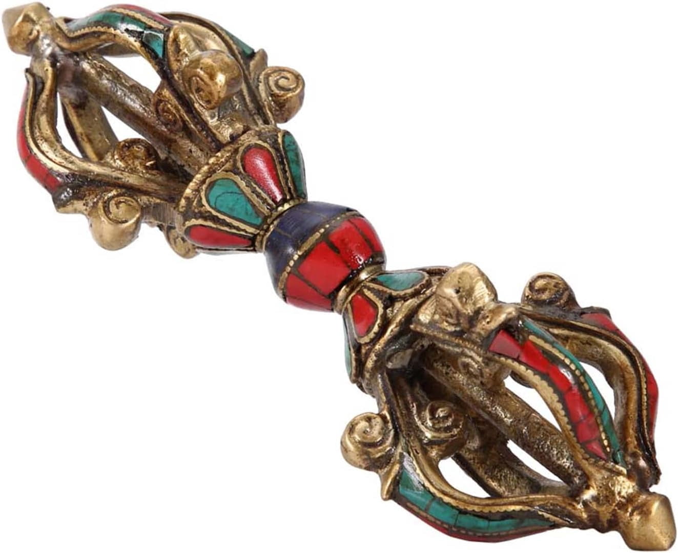 Tibetan Vajra Dorge, Handmade Phurba Pestle Vintage Five Strands of ...