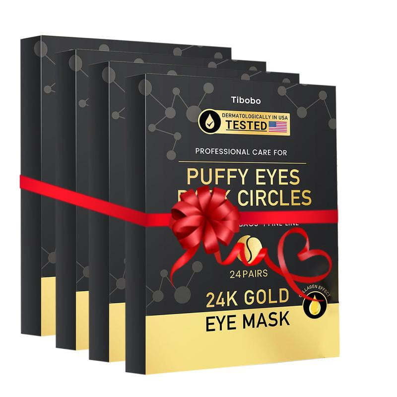 Tibobo 24k Gold Collagen Eye Gel Patches,48pcs/box Eye Mask for ...
