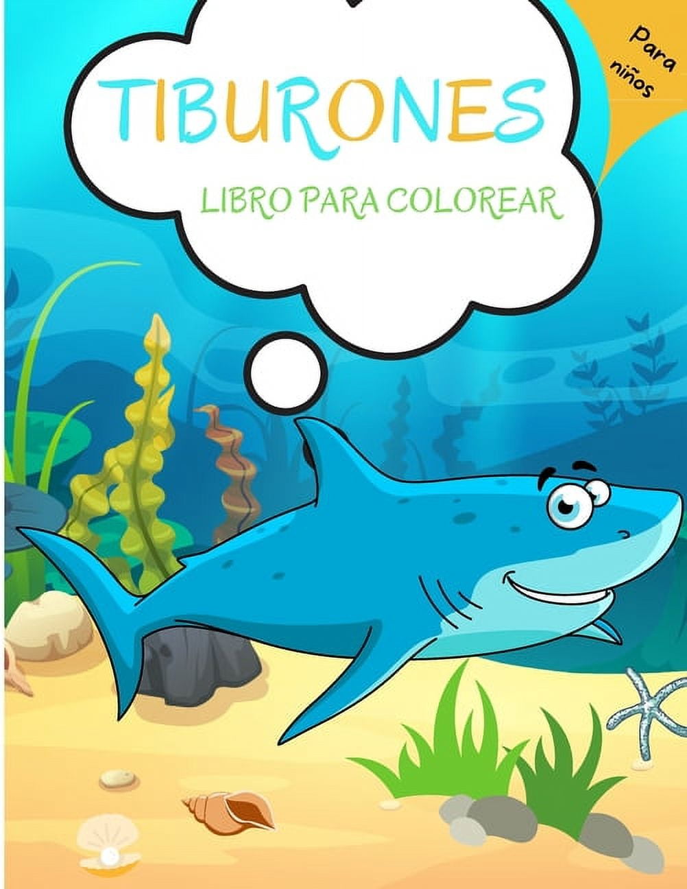 Tiburones Libro para Colorear : Para niños de 4 a 8 años - Libro de ...
