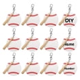 Tibvox 36 Pieces Fashion Acrylic Baseball Keychain Kit Keychain Tassels ...