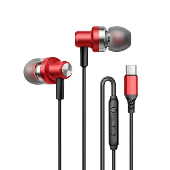 Tibvox Metal Stereoed Type C Corded Earphones Headphones In Ear ...