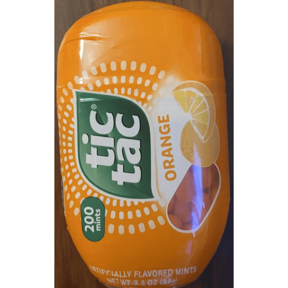 Tic Tac Breath Mints ORANGE Flavored Candy 3.4 oz - BIG DISPENSER - 200 ...
