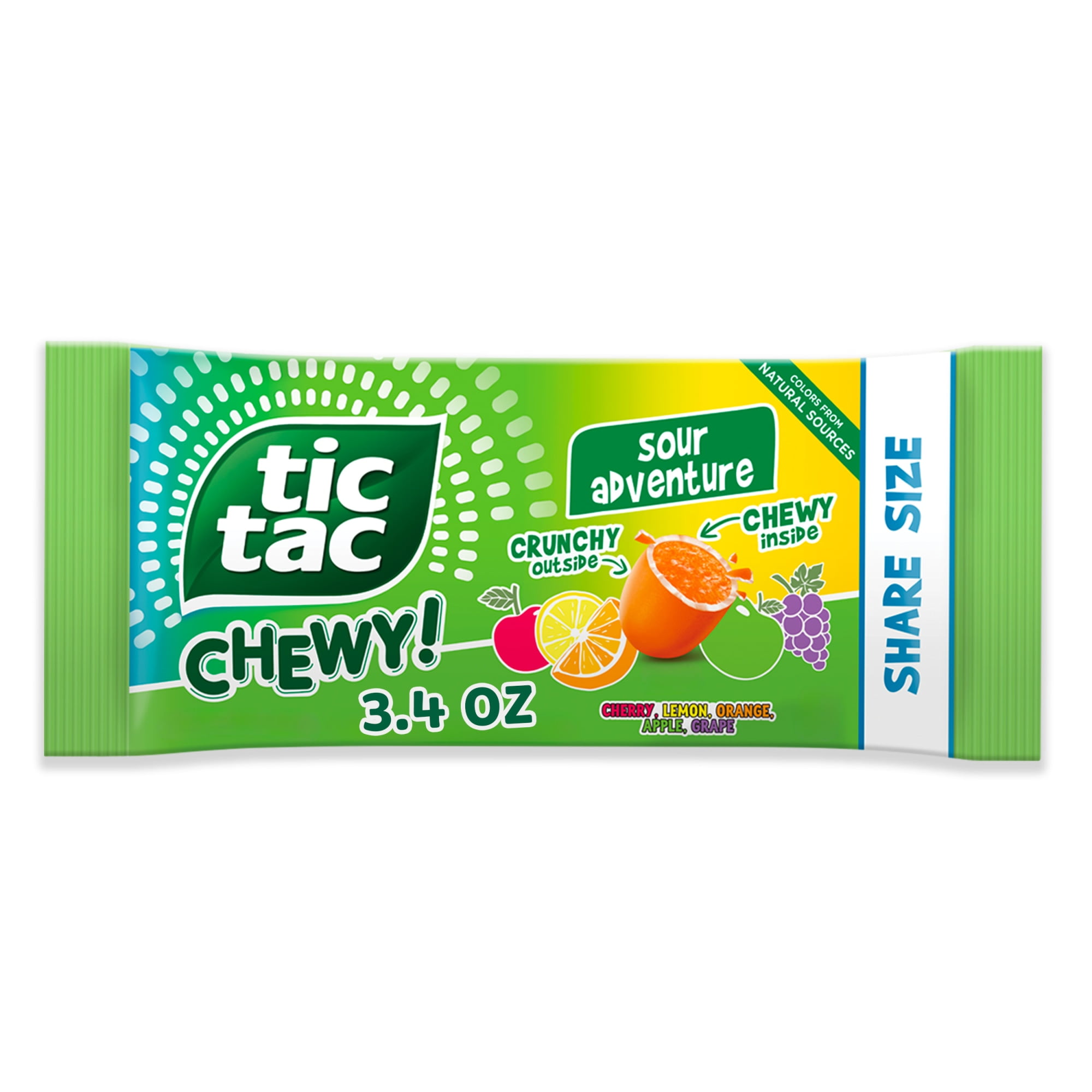 TIC TAC CHEWY! Sour Adventure Candy, Sour Candy, 3.4 oz (Packaging May ...