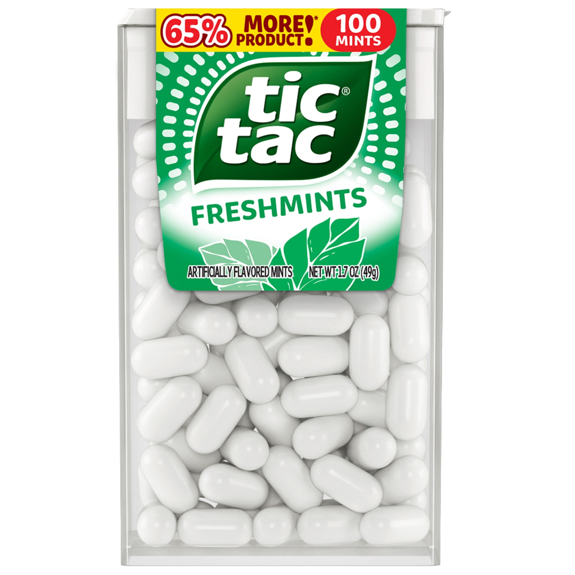 Tic Tac Fresh Breath Mints, Freshmint, Bulk Hard Candy Mints, 1.7 oz ...