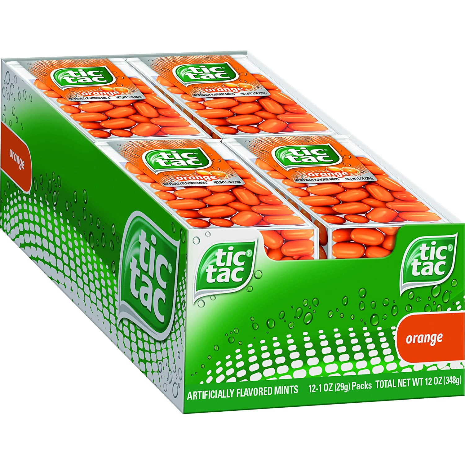 Tic Tac Fresh Breath Mints, Orange, Hard Candy, Bulk 1 oz Singles, 12 ...