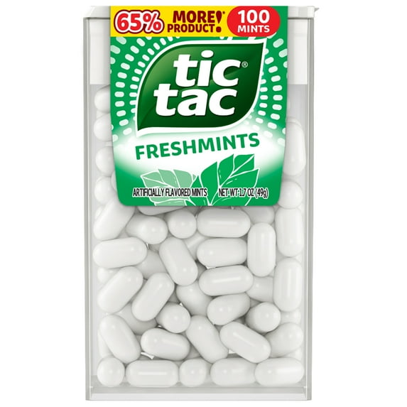Tic Tac Freshmint Breath Mints, 1.7 oz, On-The-Go Refreshment - Walmart.com