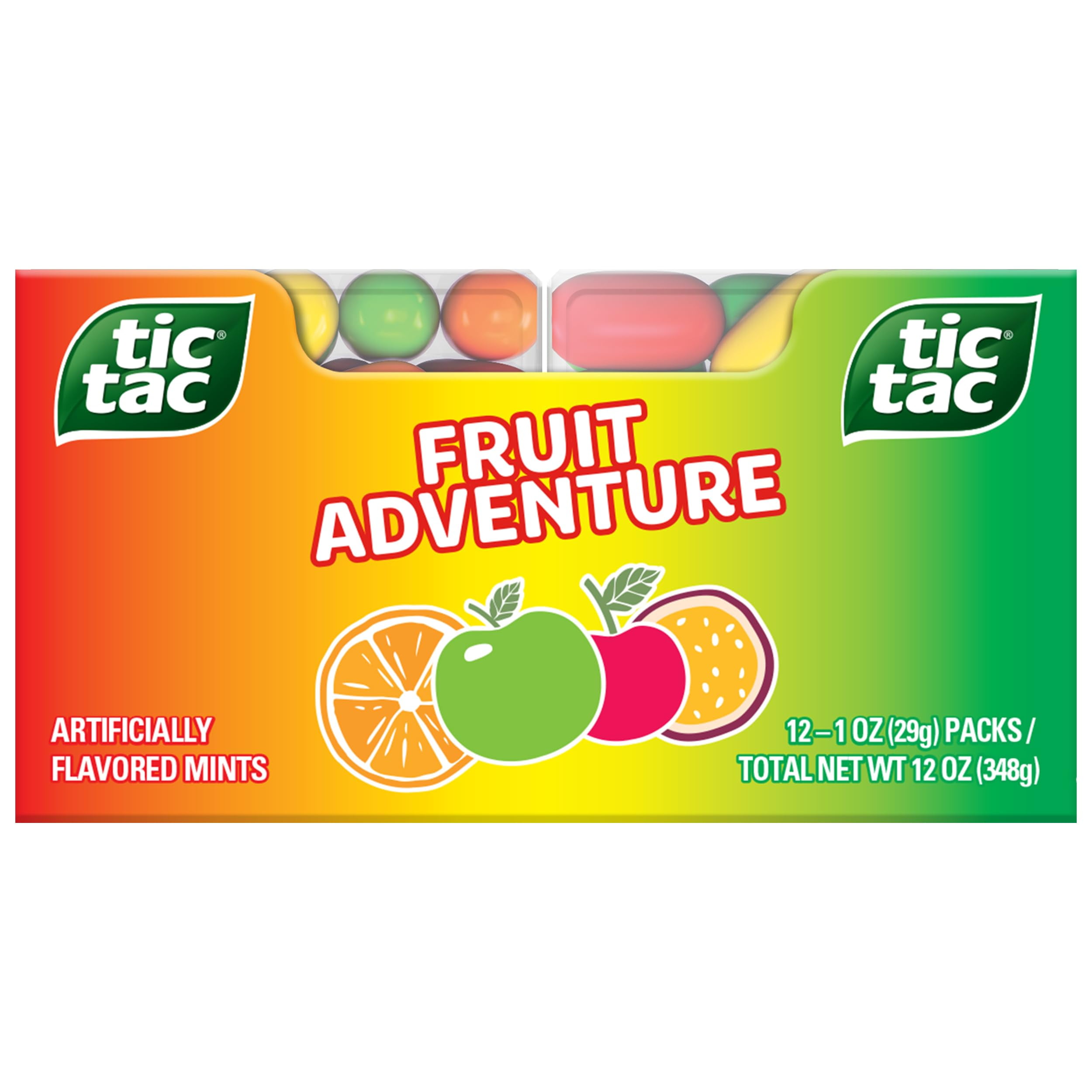Tic Tac Fruit Adventure KEF28 Mints, Bulk 12 Pack, On-The-Go ...