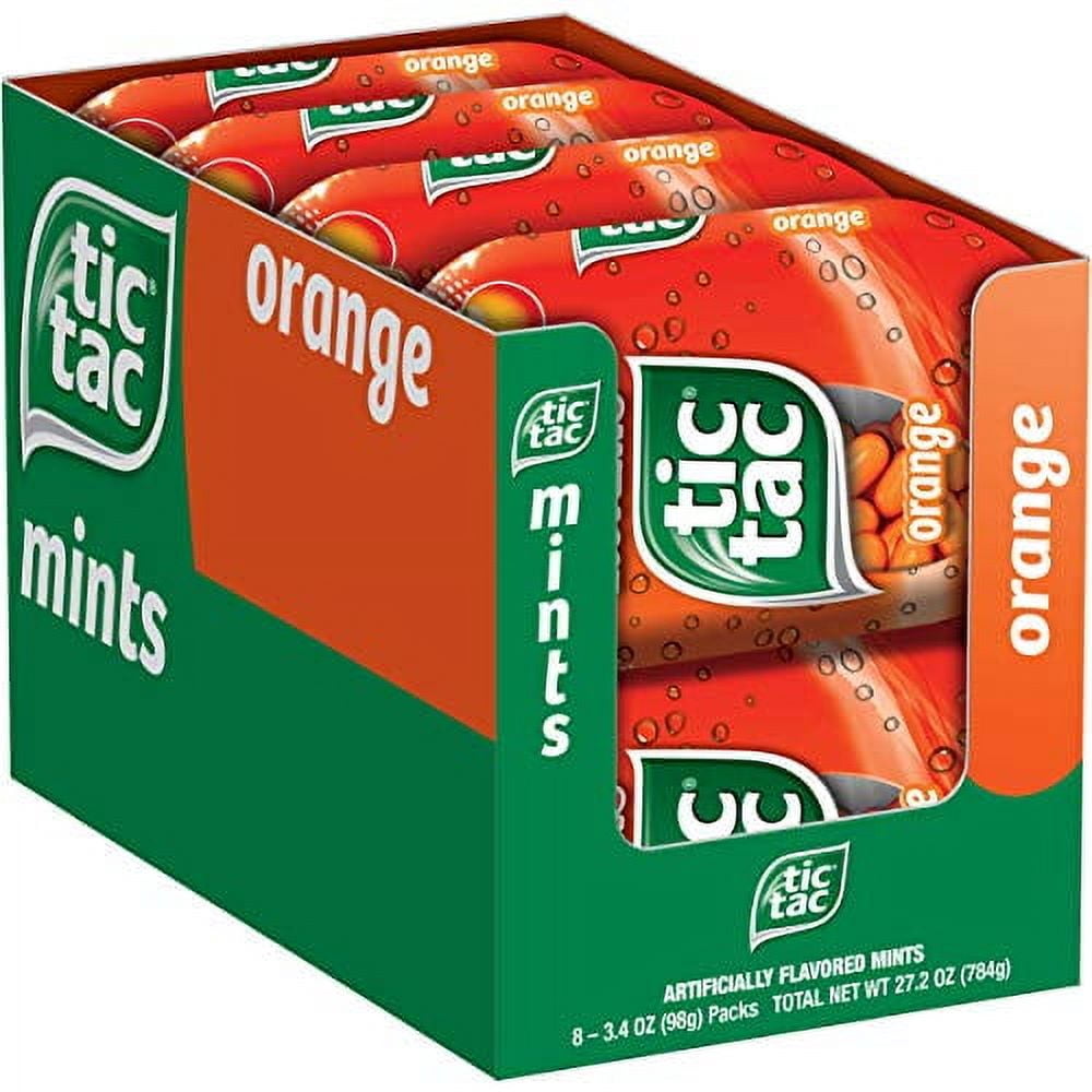Tic Tac Fresh Breath Mints, Orange, Bulk Hard Candy Mints, 3.4 oz ...
