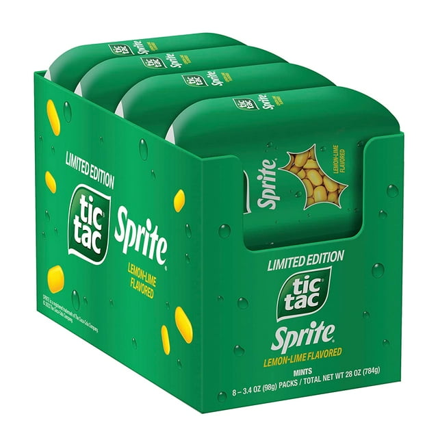 Tic Tac, Sprite Lemon-Lime-Flavored, On-The-Go Refreshment, 3.4 oz Each ...