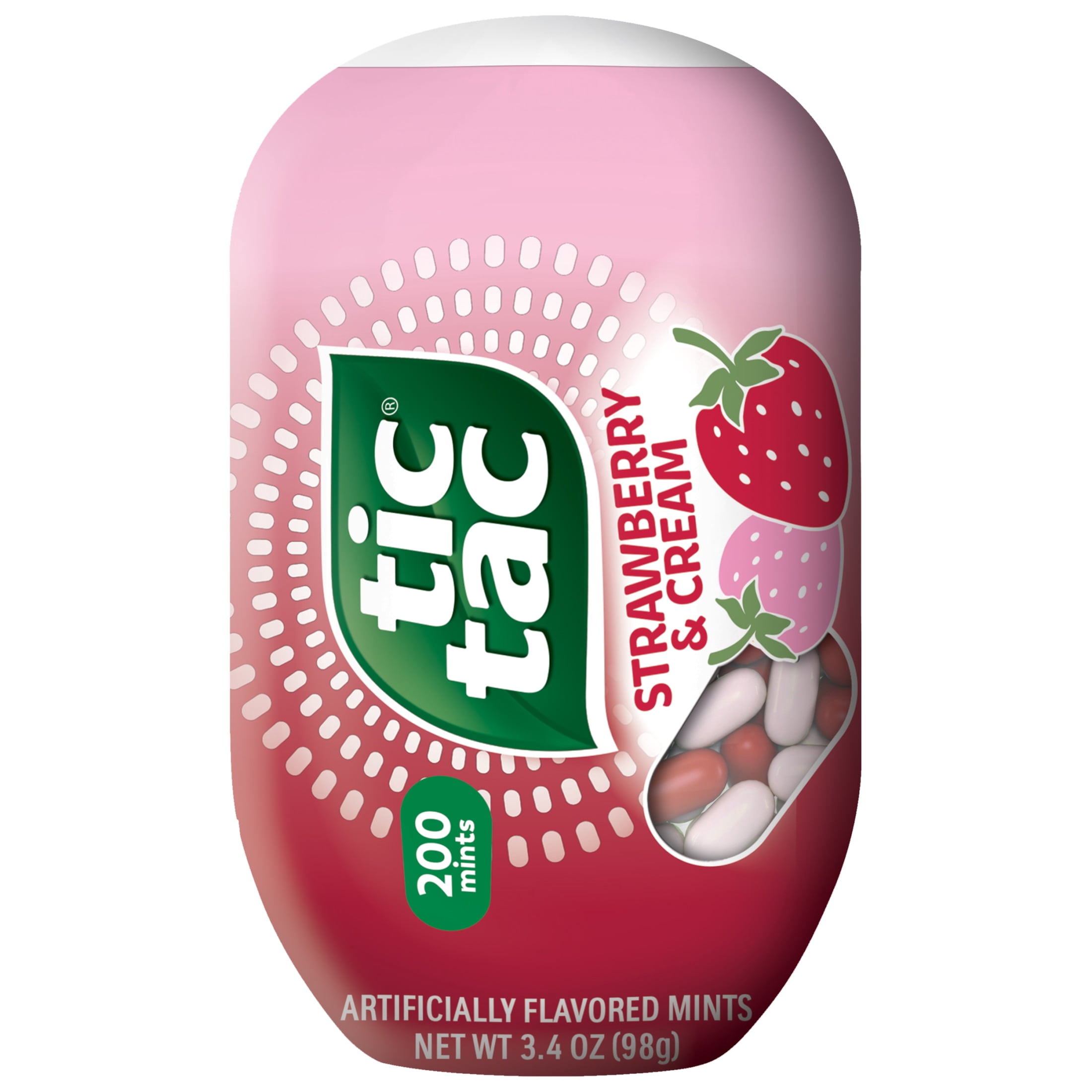 Tic Tac Strawberry & Cream Flavored Mints 3.4 oz Portable Pack On-The ...