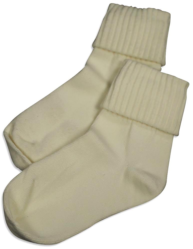 Tic Tac Toe - Big Girls' Triple Roll Socks 31766-X-Large (ivory 1 ...