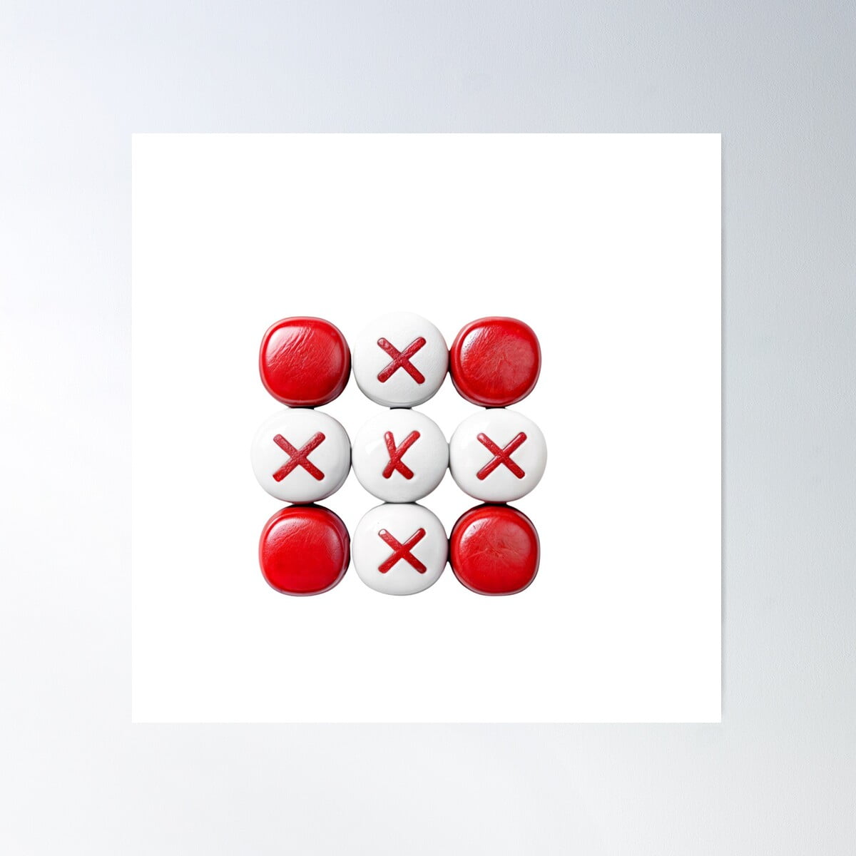 Tic-Tac-Toe Fun: Printable Game Design For Redbubble Poster Wall Art ...