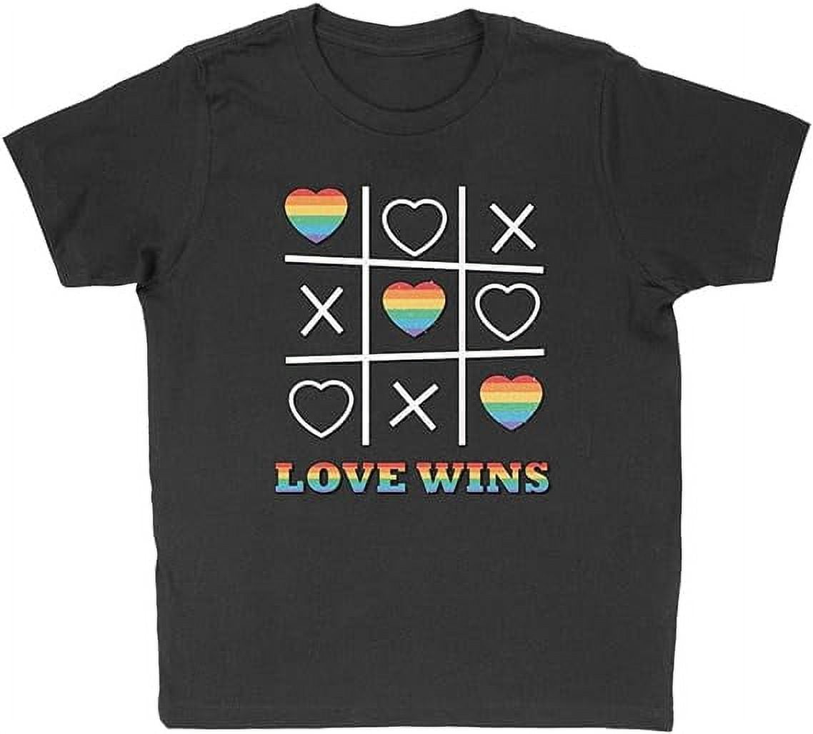 Tic Tac Toe Love Wins Kids T-Shirt Youth - Walmart.com