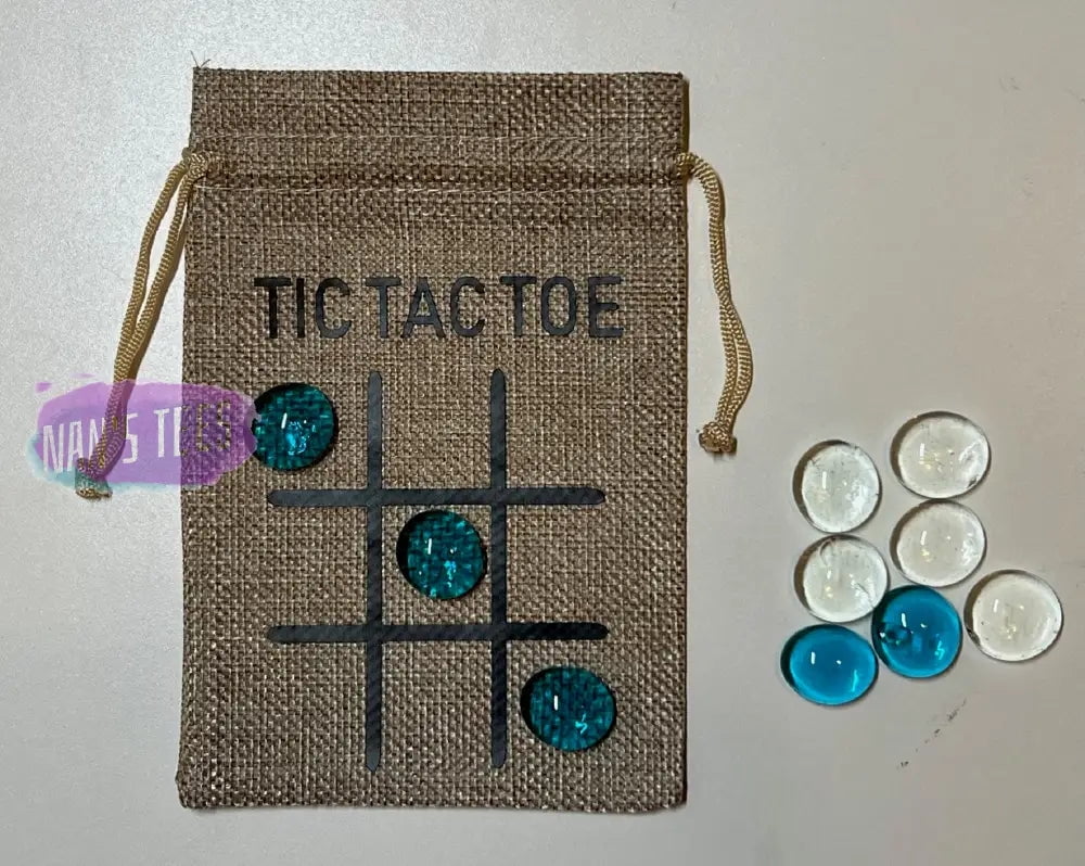 Tic Tac Toe Mini Game Bag | Drawstring Tic Tac Toe | Travel Game Bag ...