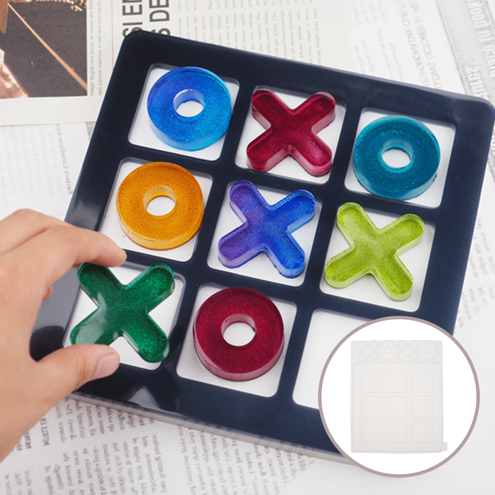 Toe Mold Toe Board Game Resin Mold Family Games Silicone Epoxy Resin ...