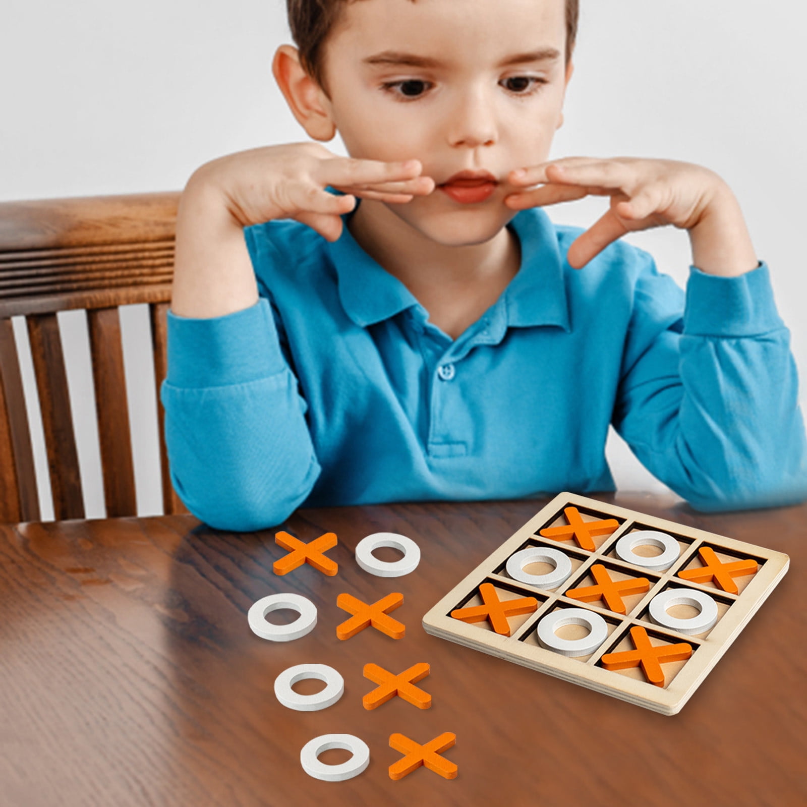 Tic Tac Toe Wooden Game with Templates - Dementia Activities for ...
