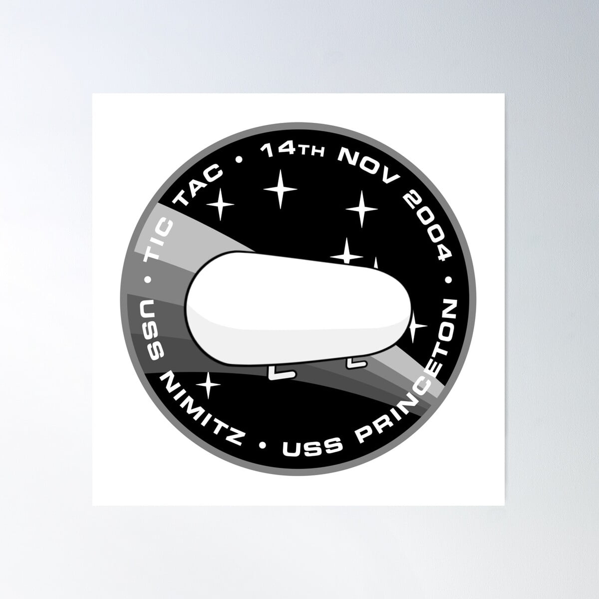 Tic Tac Ufo / Uap Encounter Morale Patch - Black & White Printing Press ...