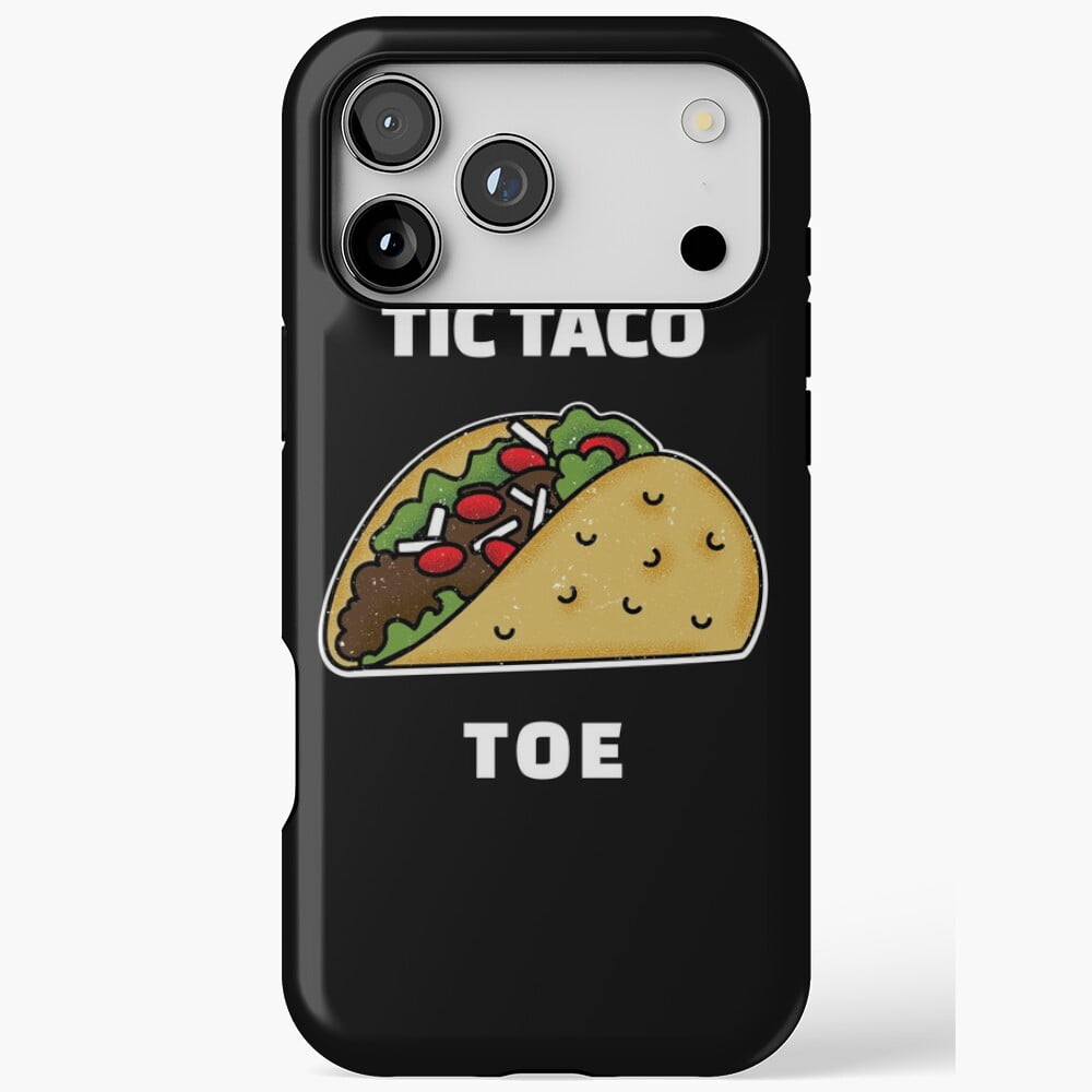 Tic Taco Toe Fun Food Illustration iPhone Case 17 through 11 Pro Max ...