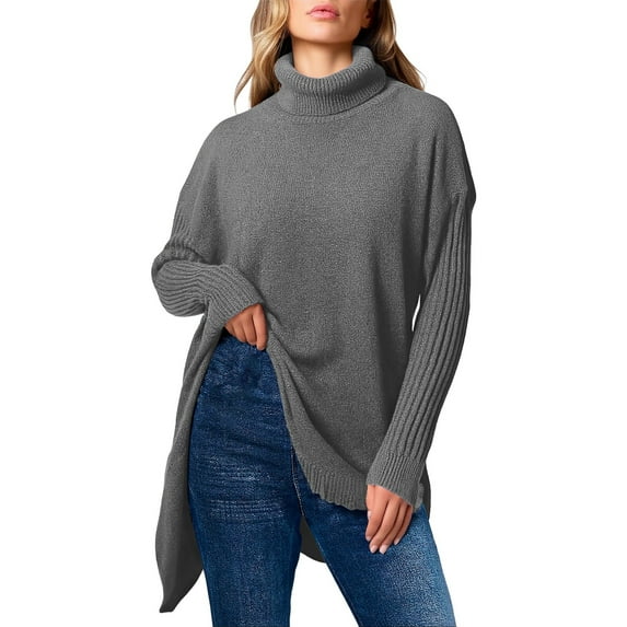 Ticikt Casual Long Sleeve Oversized Sweaters for Women 2026 Loose ...