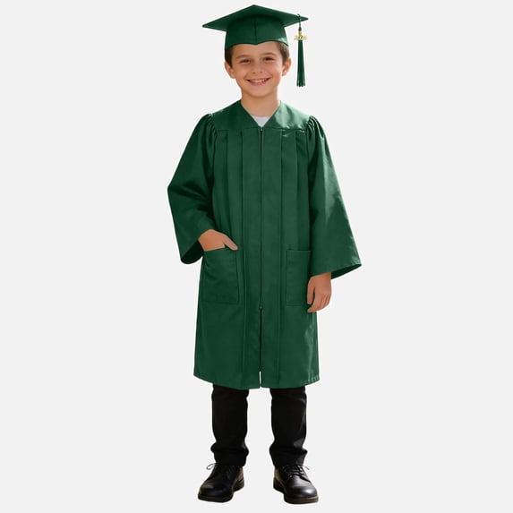 Ticikt Preschool Graduation Gown Set, Matte Finish Cap & Gown for Kids ...