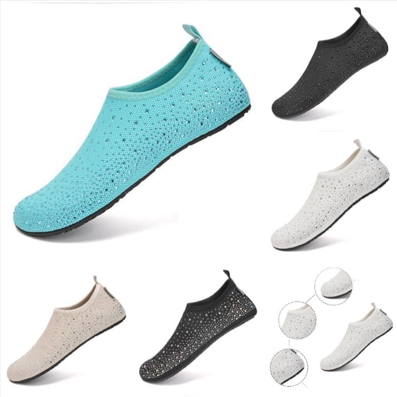 Ticikt Sparkly Water Shoes, Breathable Anti- Shoes for Fishing, Boating ...