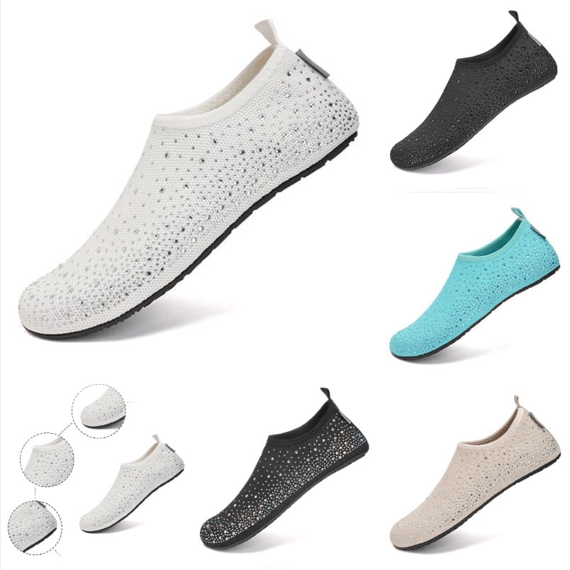 Ticikt Sparkly Water Shoes, Breathable Anti- Shoes for Fishing, Boating ...