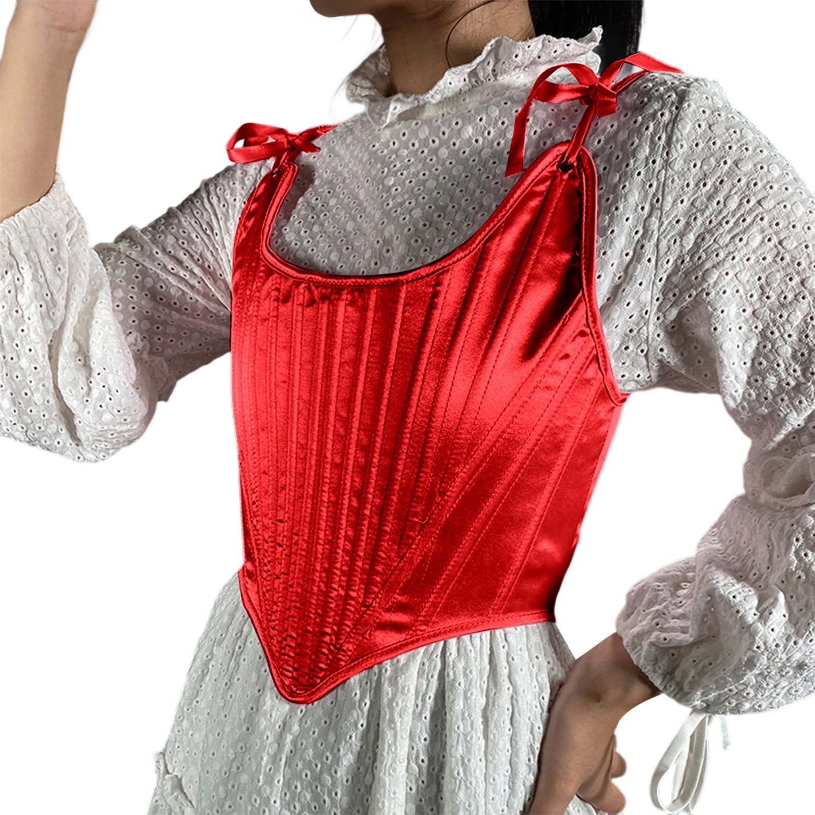 Ticikt Women's Everyday Body Defining Waist Corset Top with Comfortable ...
