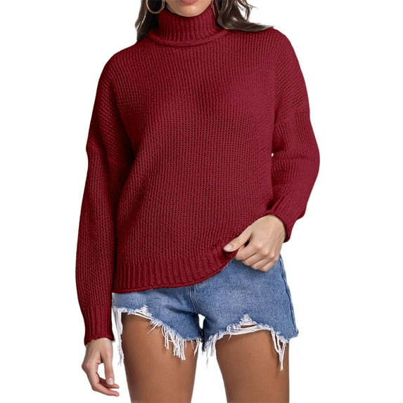 Ticikt Womens Sweaters Fall Fashion Clothes Long Sleeve Tops Casual ...