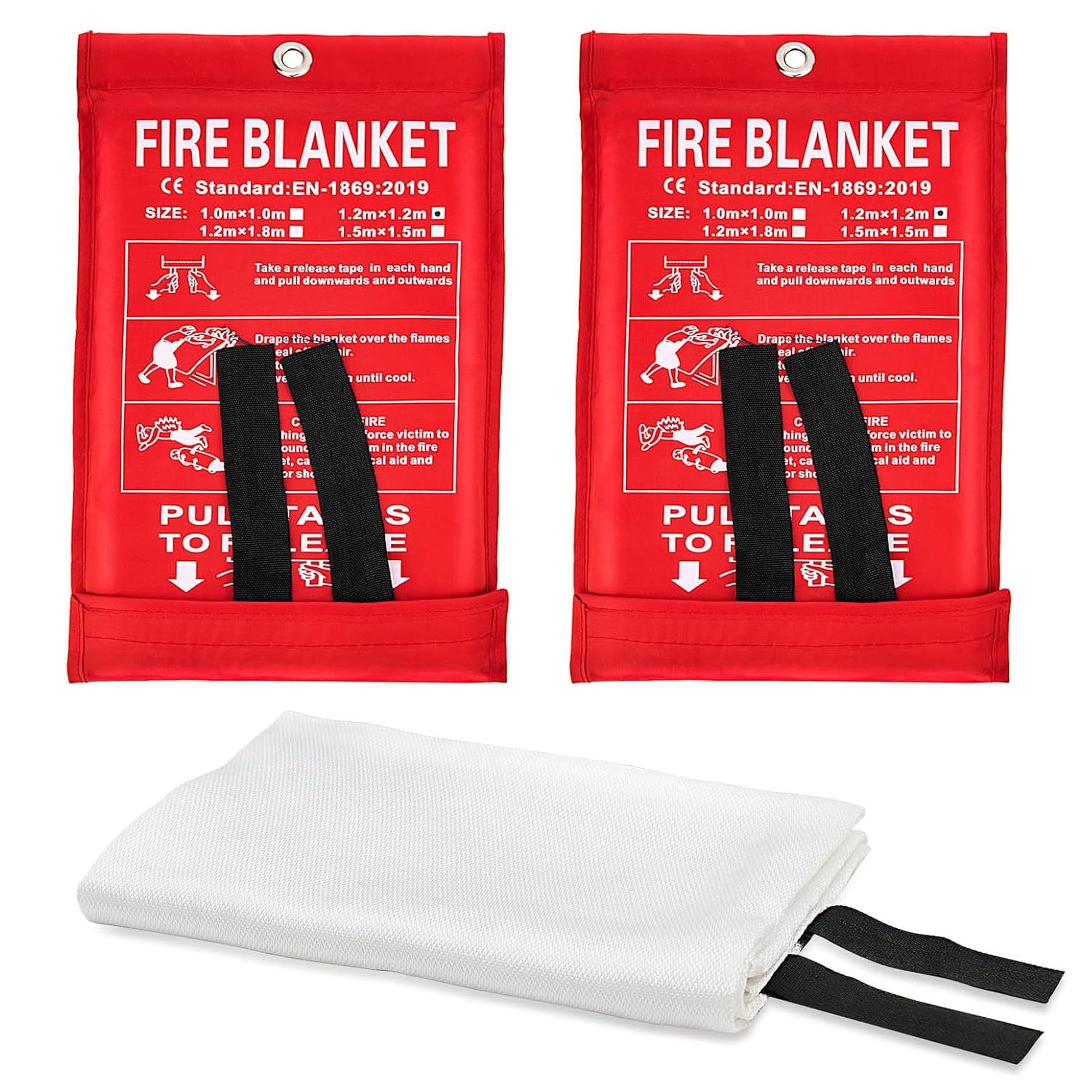 2 Pack Large Emergency Fire Blanket for Home and Kitchen Fire ...
